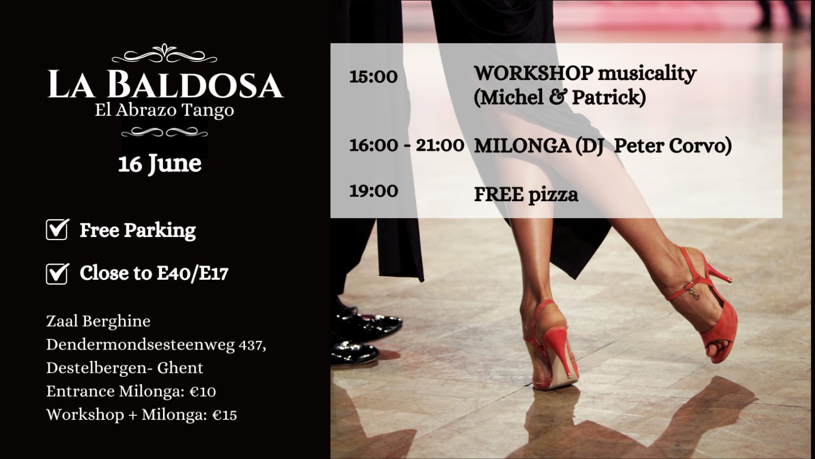 Agenda – Milonga – Tango in Belgium
